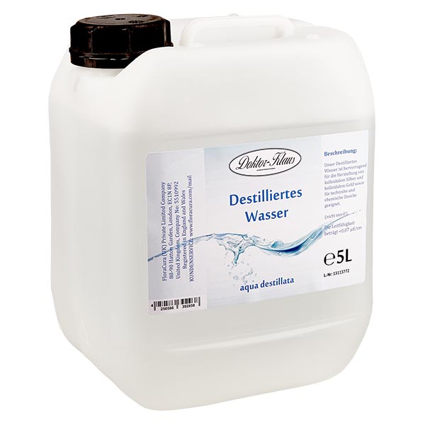 5 Liter Destilliertes Wasser - Aqua destillata im Premium-Kanister